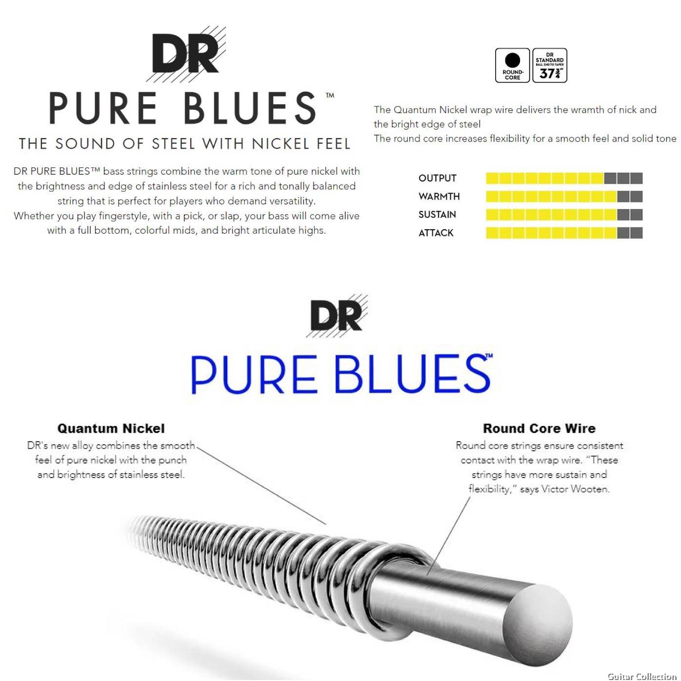 DR Strings PB5-40 PURE BLUES Quantum Nickel Bass Strings | 5-String ... DR Strings PB5-40 PURE BLUES Quantum Nickel Bass Strings | 5-String ...